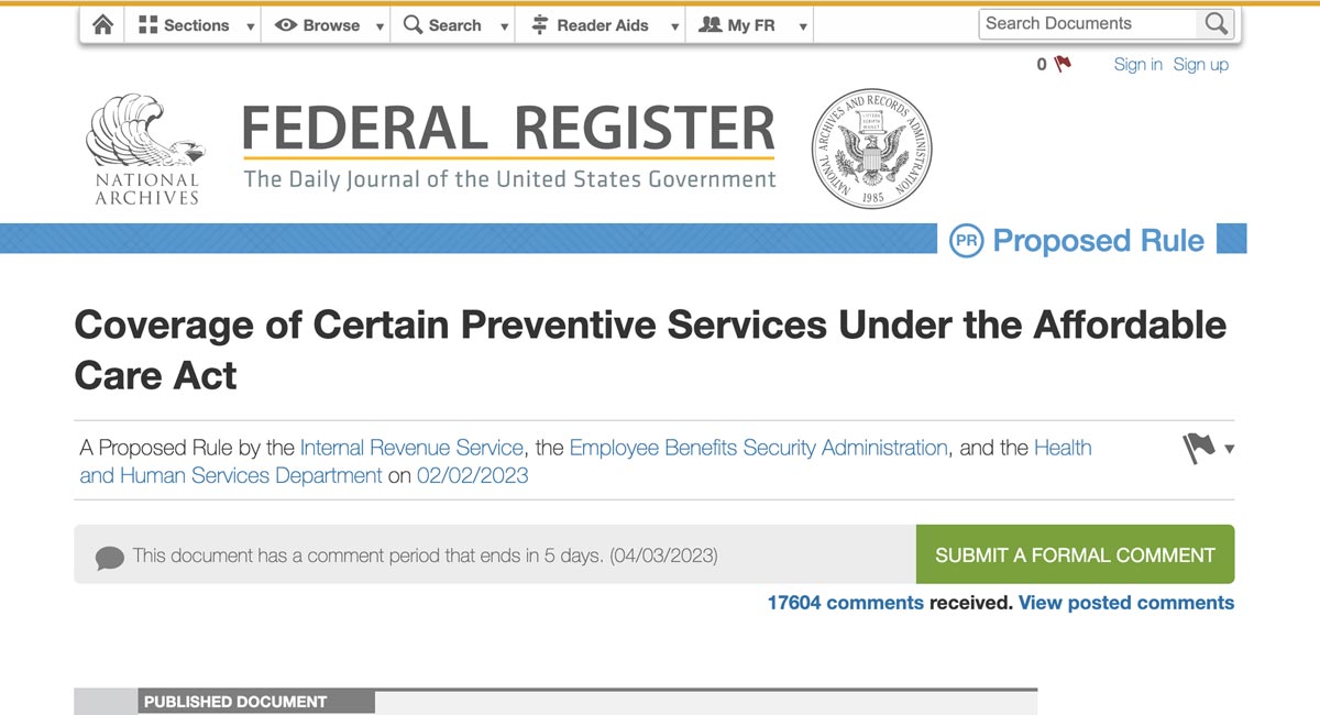 Comments on Proposed HHS Rules Expanding Contraceptive Mandate Due ...