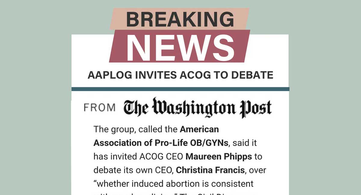 MAKE YOUR VOICE HEARD: ACOG Declines Debate Invitation, Claims Abortion ...